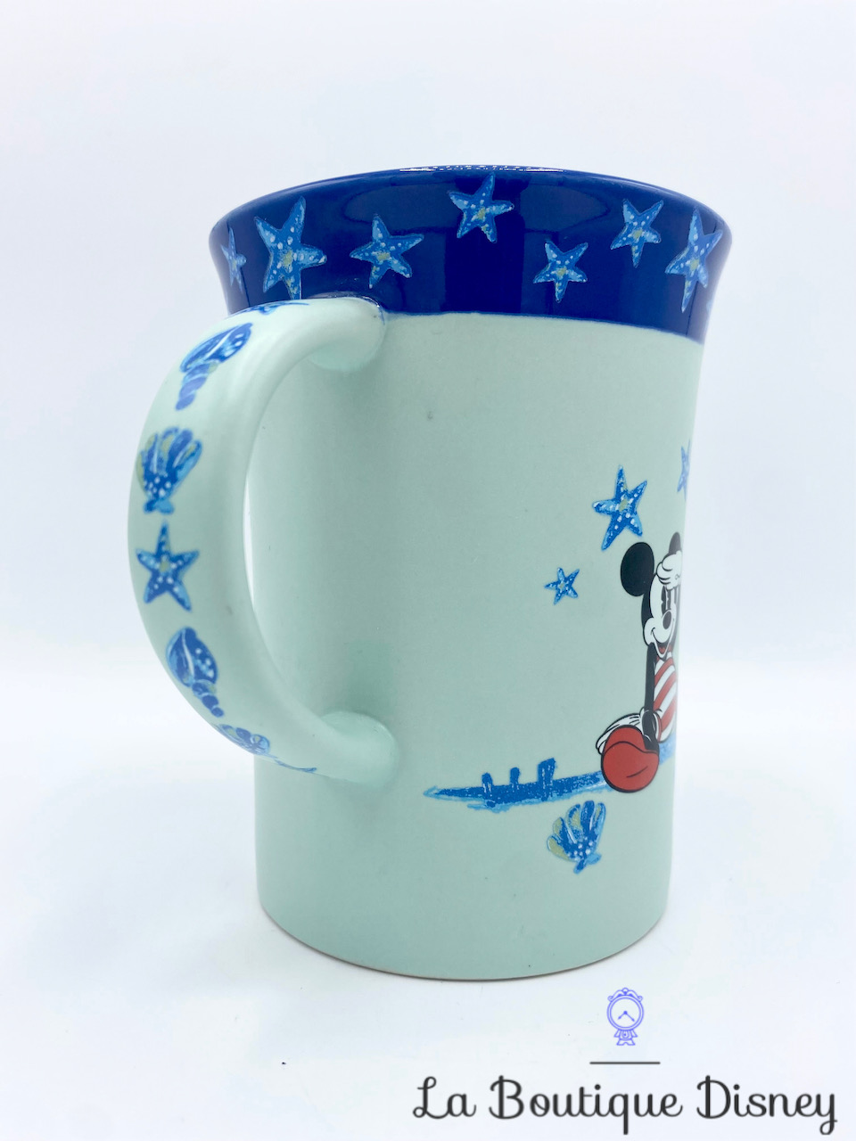 Tasse Mickey Mouse Mer Disney Store mug bleu marin coquillages ...