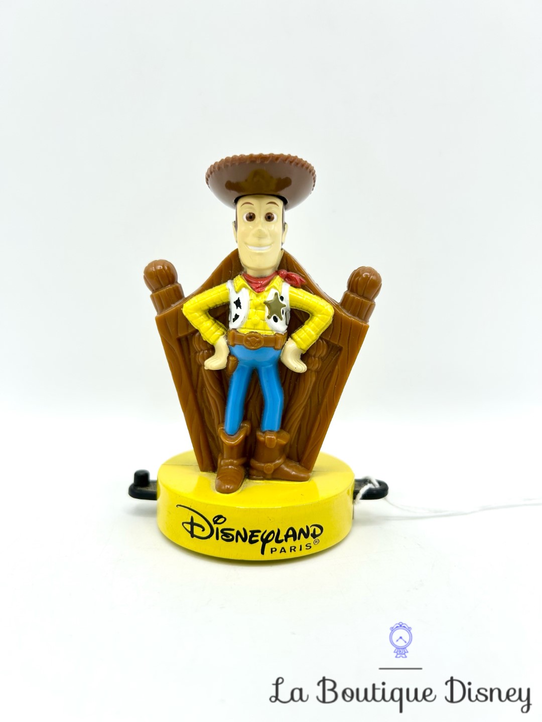 Figurine tampon Woody McDonald's Disneyland Paris Disney Toy Story cow boy jaune 1999 ...