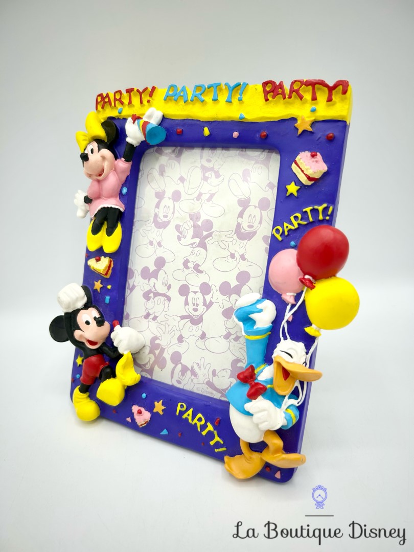 Cadre photo Mickey Minnie Donald Party Disney résine vintage fête ...