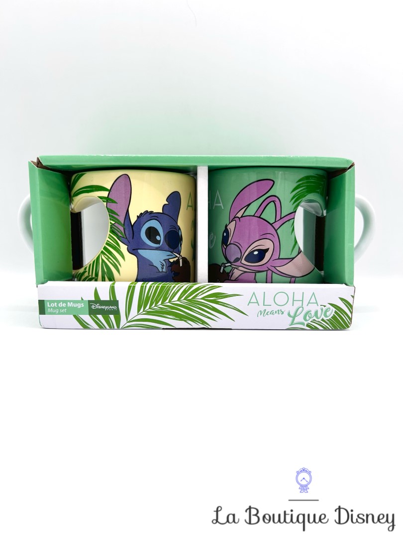 Coffret Tasses Stitch Angel Aloha means Love Disneyland Paris 2021 mug ...