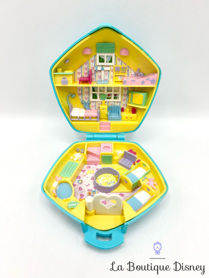 Polly Pocket Bluebird 1992 Polly in the Nursery Blue bébé garderie bleu ...