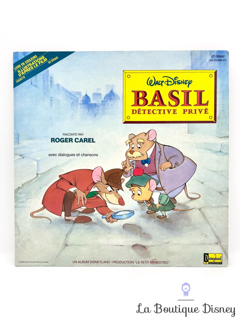 Livre Disque 33 Tours Basil Détective Privé Walt Disney A Disneyland ...