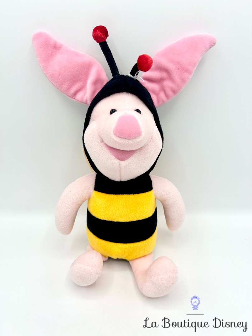 Peluche Porcinet Abeille Disney Winnie l'ourson cochon noir jaune 30 cm ...