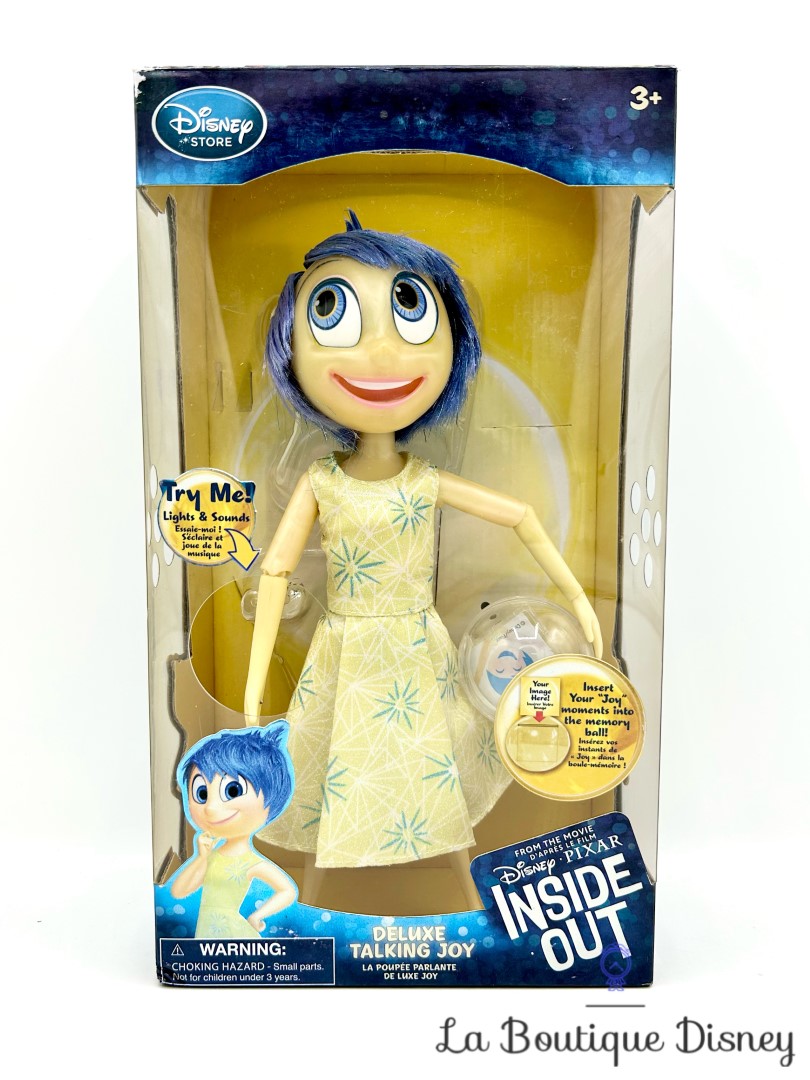 Figurine Poupée parlante de luxe Joie Vice Versa Disney Store 2015 Deluxe Talking Joy ...