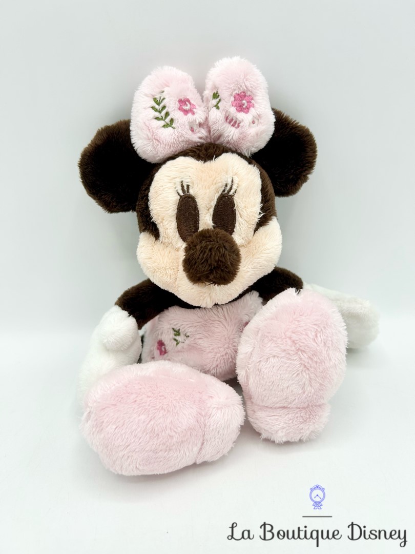 Peluche Minnie Mouse fleurs Disney Store rose 22 cm - Peluches/Peluches Disney Store - La ...