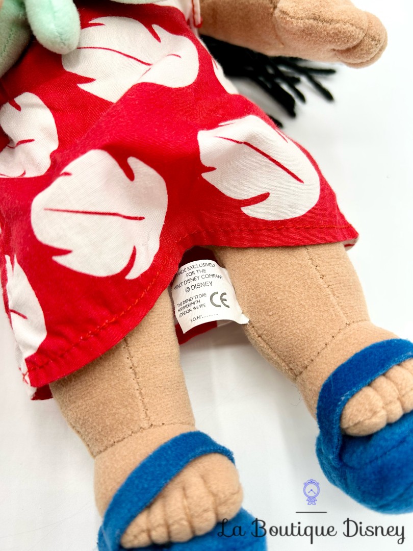 Peluche Lilo Souillon Disney Store Lilo et Stitch fille robe rouge 32 ...