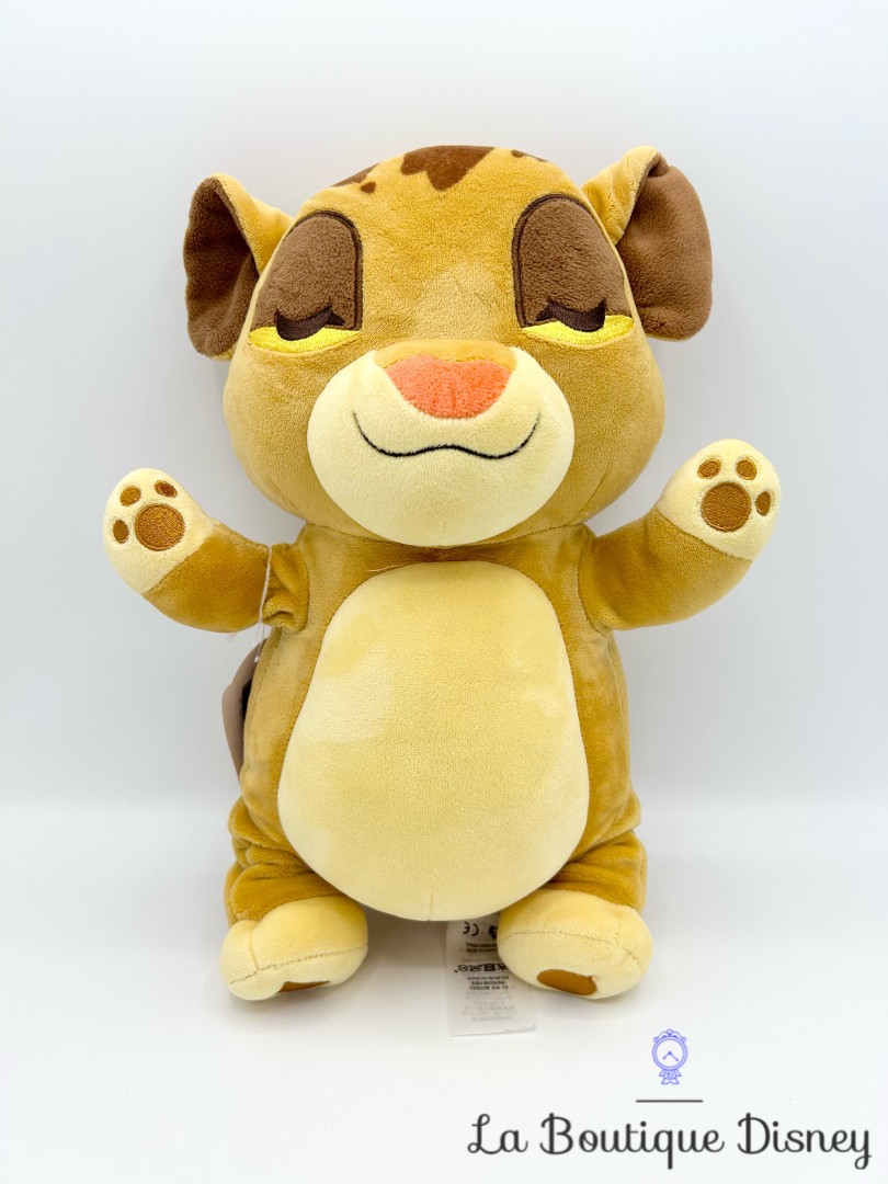 Peluche Simba moyen Cuddleez Disney Store 2018 Le Roi Lion jaune dort ...