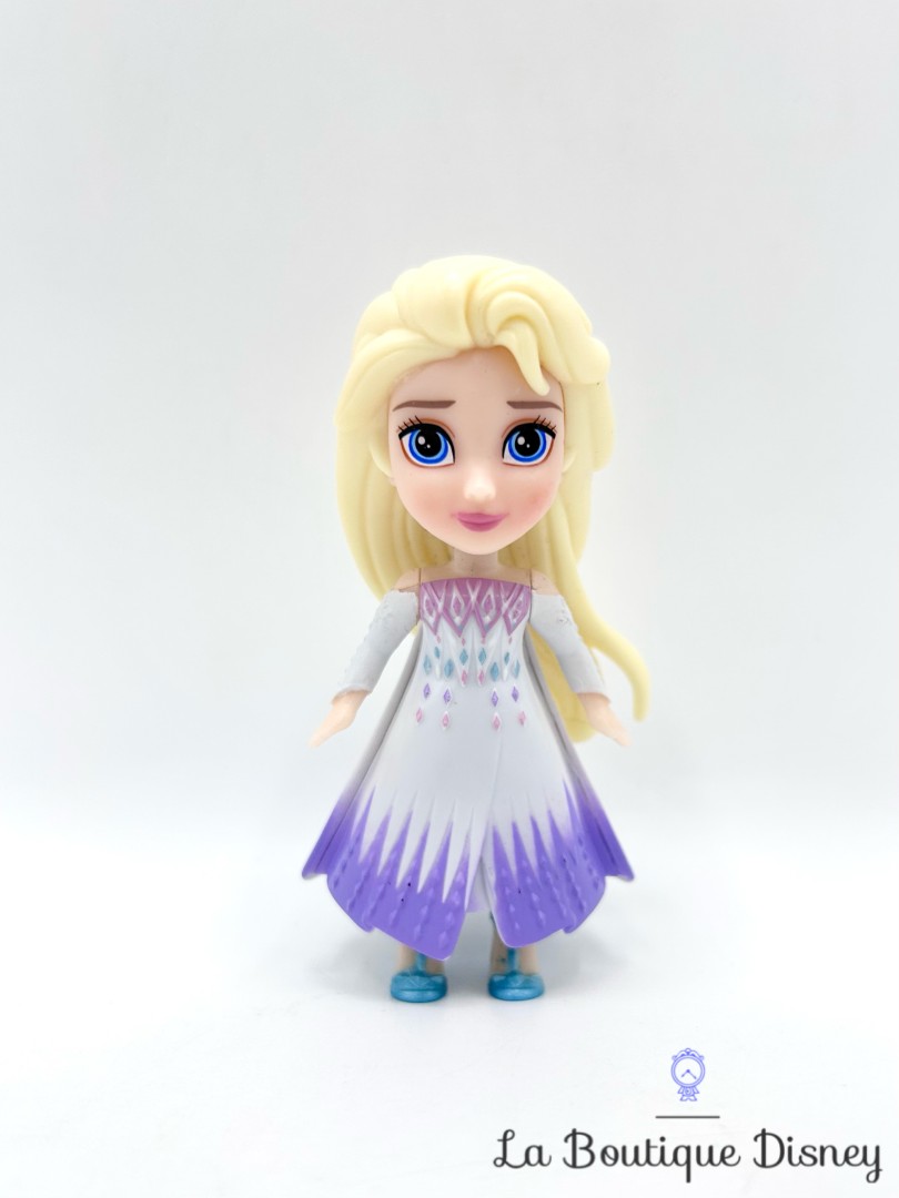 Figurine Mini Poupée Princesse Elsa La reine de Neiges 2 Disney Jakks Pacific robe blanche 8 cm ...