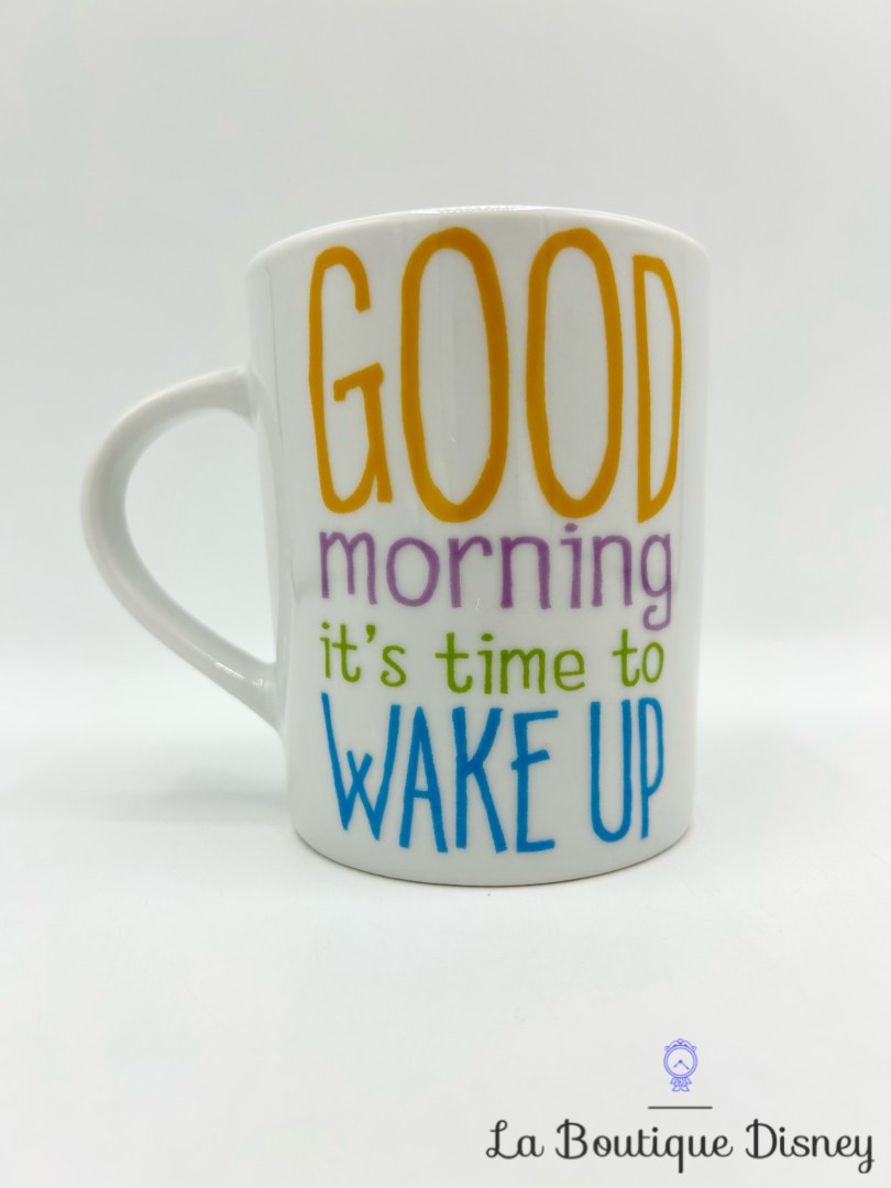 Tasse Mickey Mouse Good Morning Time to Wake Up Disney Home mug blanc ...