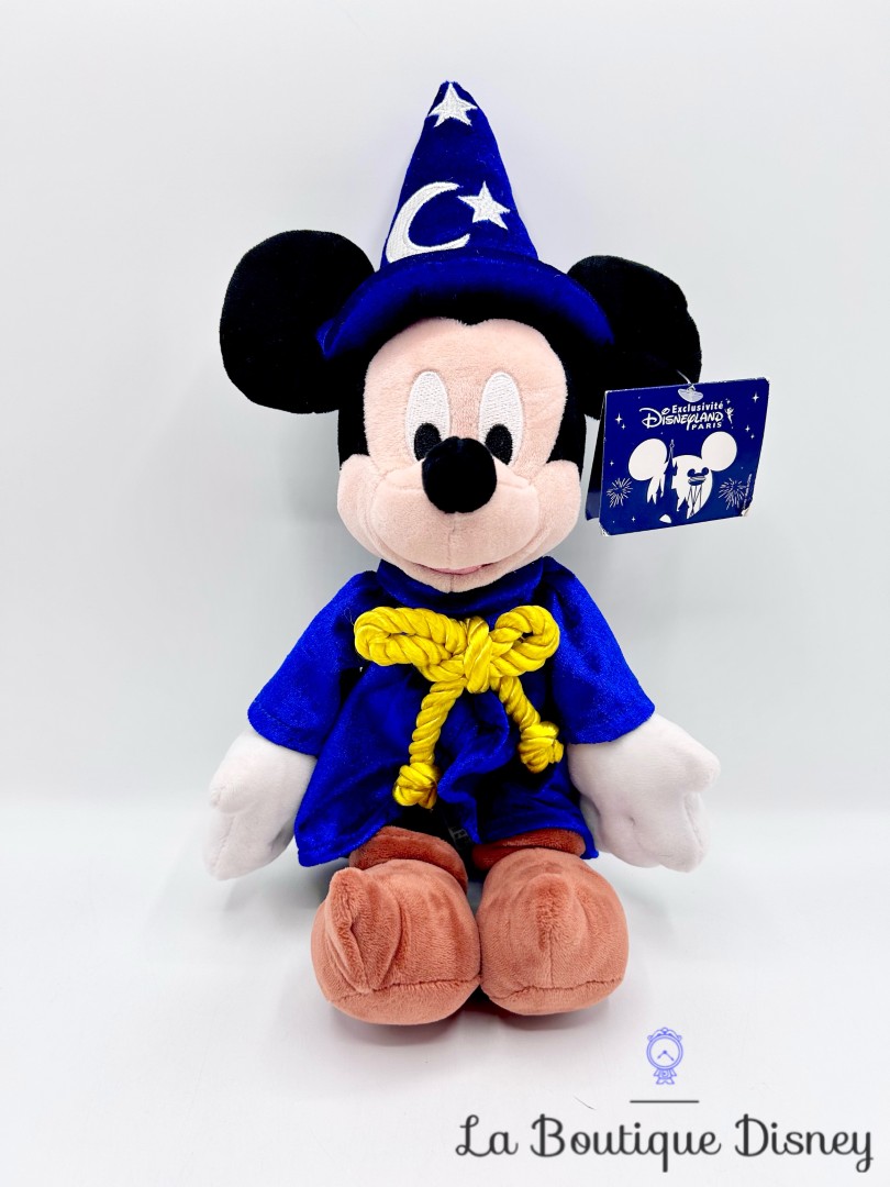 Peluche Mickey Mouse Fantasia Disneyland Paris 2016 Disney chapeau magicien bleu 38 cm ...