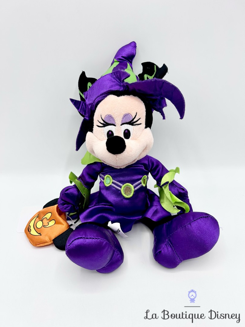 Peluche Minnie Mouse Sorcière Halloween Disney Parks Disneyland violet ...