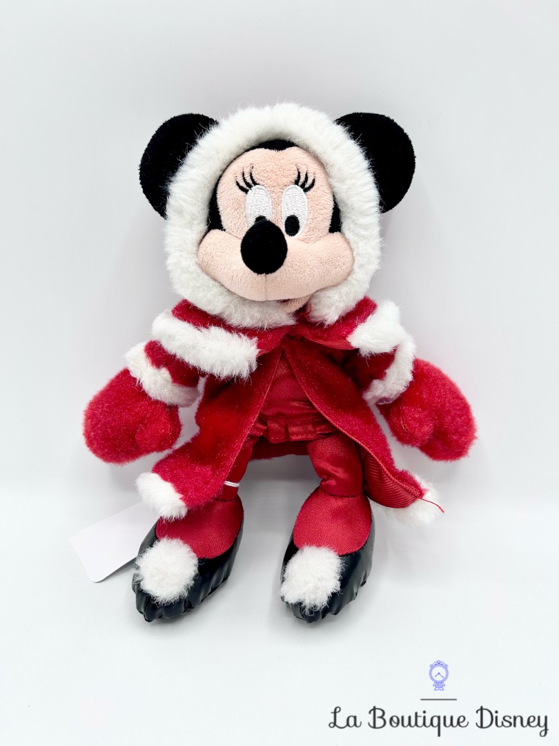 Peluche Minnie Mouse Noël Disneyland Paris Disney rouge manteau hiver ...