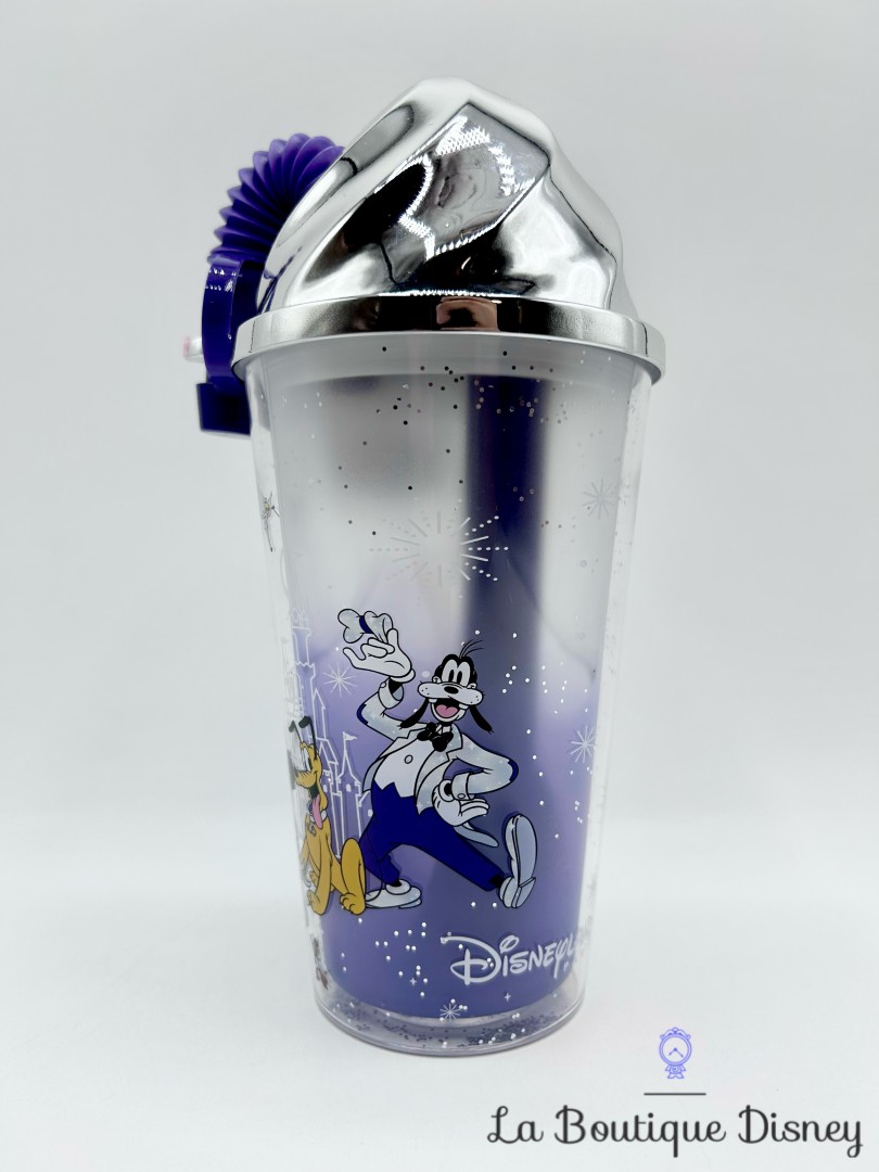 Gobelet paille Mickey et ses Amis Disney 100 Disneyland Paris verre ...