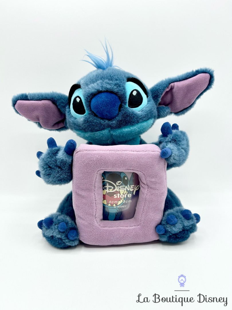 Peluche Cadre Stitch Disney Store photo violet 28 cm - Peluches ...