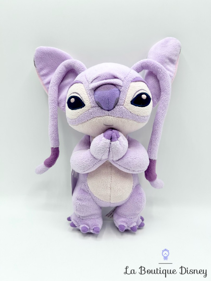 Peluche Angel Disneyland Paris Disney Lilo et Stitch rose violet coeur ...