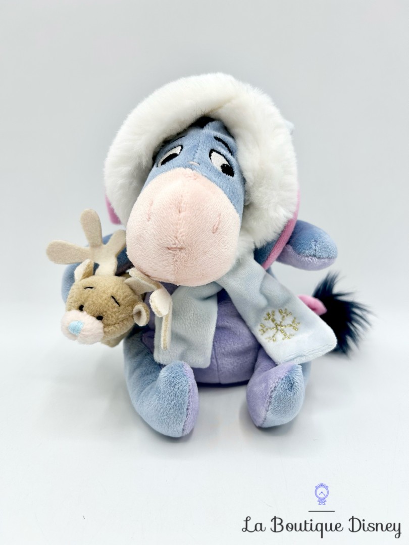 Peluche Bourriquet Hiver doudou renne Disney Store 2007 Winter Eeyore ...