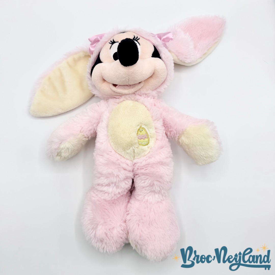 Peluche Minnie Mouse Pâques Disney Store 2013 lapin rose écusson 44 cm ...