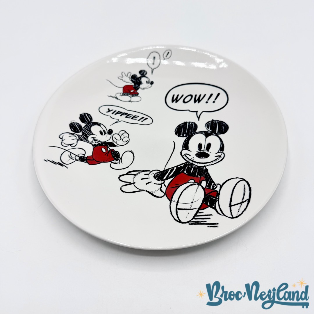 Assiette à dessert Mickey Mouse BD Disneyland Paris Disney dessin bande ...