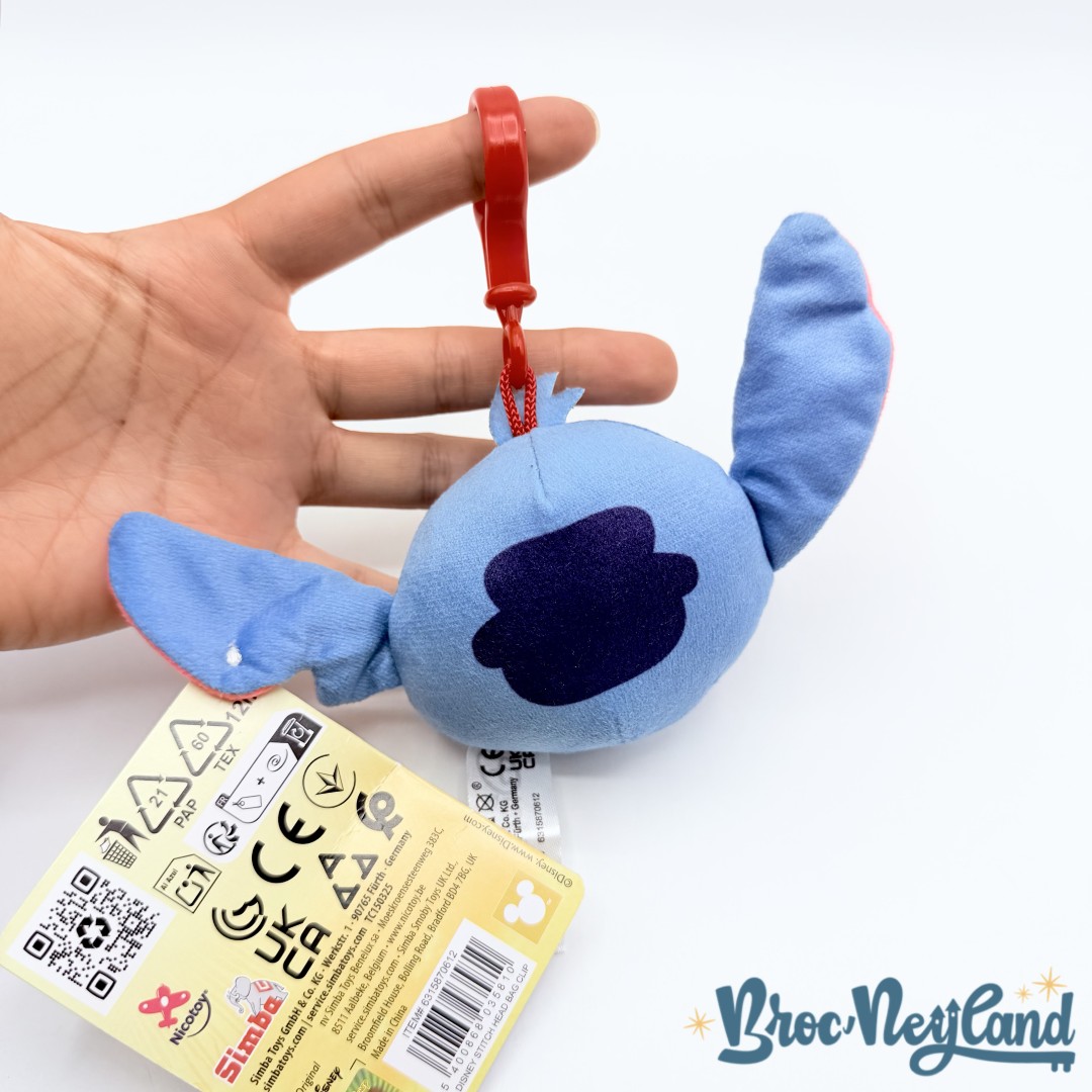 Porte clés Stitch Disney Lilo et Stitch peluche tête bleu 8 cm ...