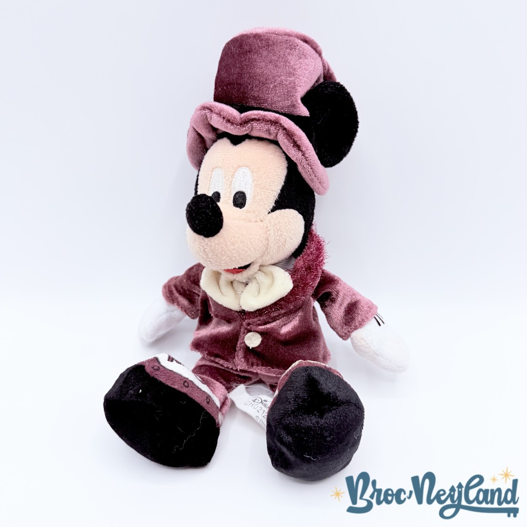 Peluche Mickey Mouse tenue soirée Disneyland Disney costume violet haut ...