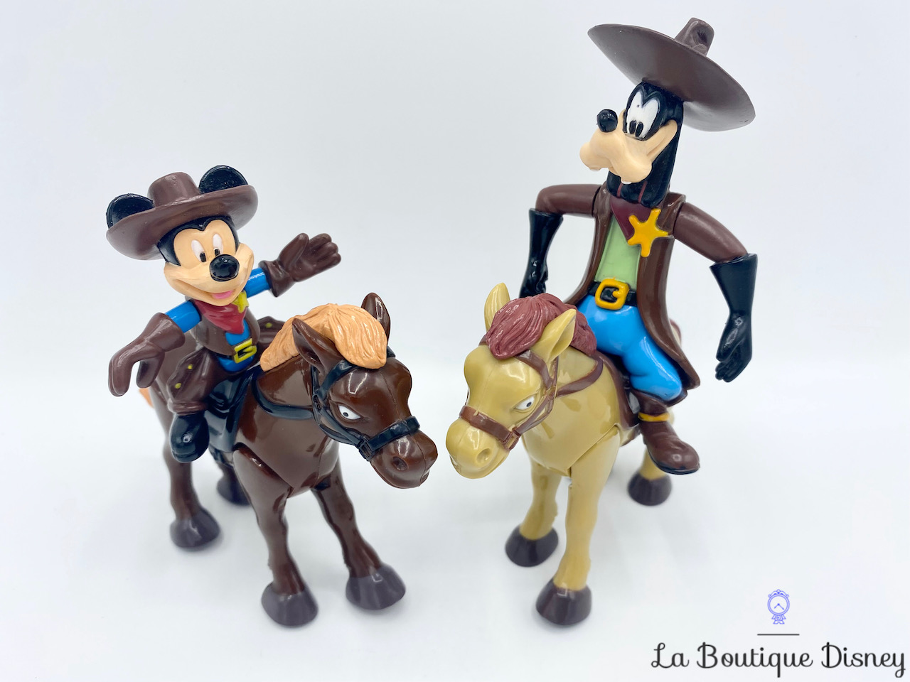 Figurines Mickey Dingo Chevaux Disney vintage cow boy western far west ...