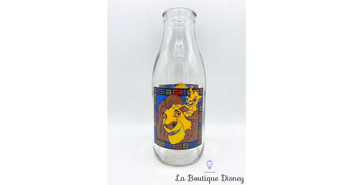 Carafe Le roi lion Disney vintage bouteille verre The Lion King Mufasa ...