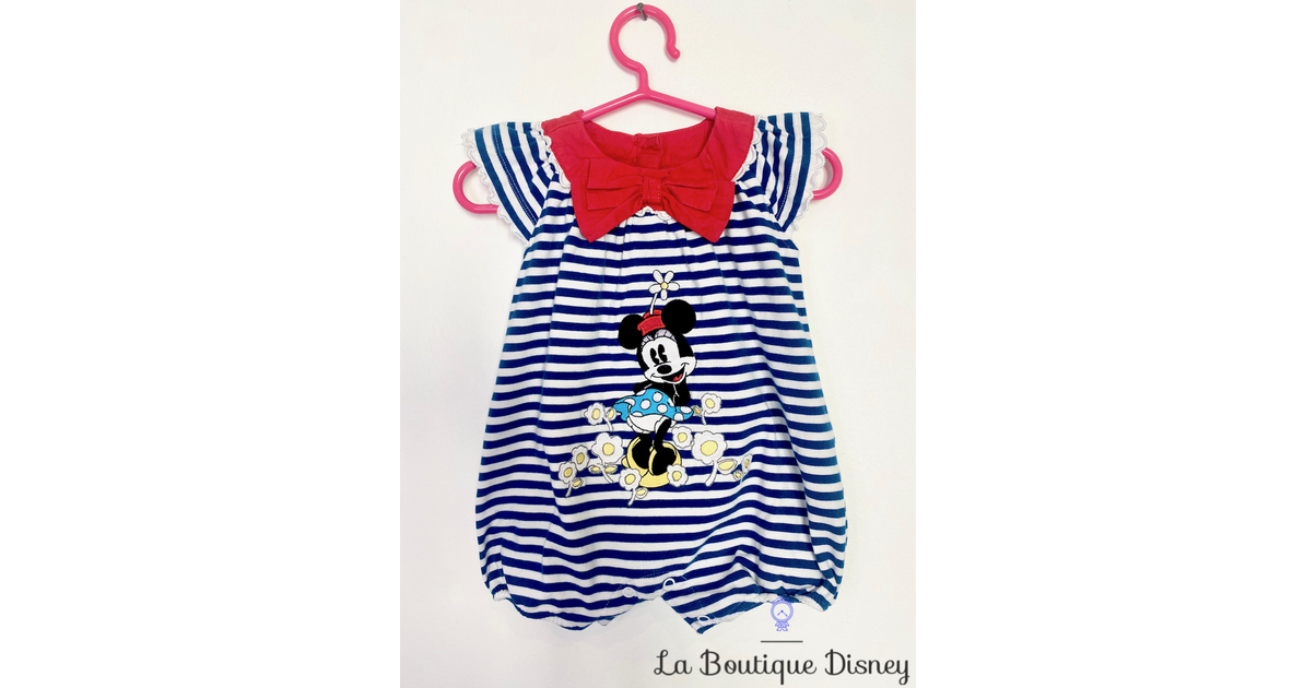 Body Combinaison Minnie Mouse Disney Store taille 3-6 mois rayures ...