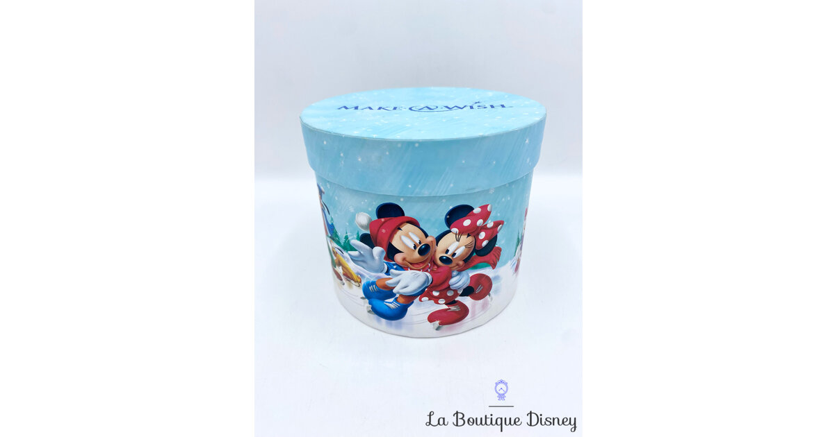 Boite carton Mickey Minnie et leurs amis Hiver Disney Store rond Make a ...