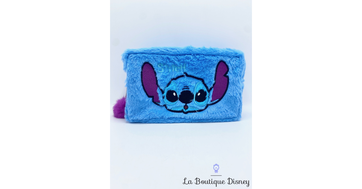 Pochette Stitch Disney F&F Stores fourrure bleu trousse maquillage ...