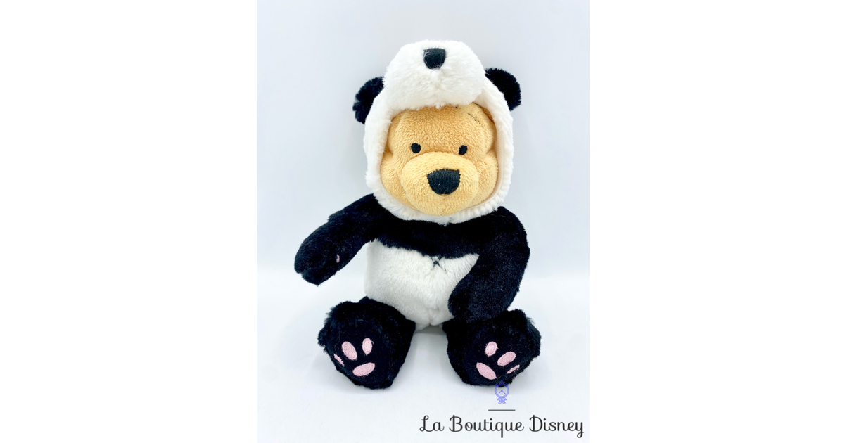 Peluche Winnie l'ourson panda Disney Store déguisement animal 22 cm ...