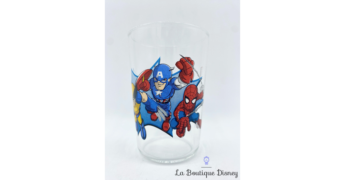 Verre Amora Super Hero Squad Marvel Spider Man Wolverine Captain ...