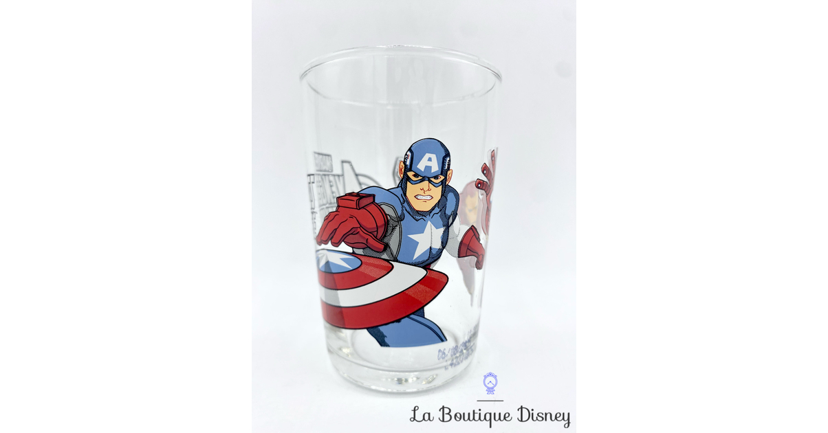 Verre Amora Avengers Assemble Marvel Captain America Iron Man moutarde ...