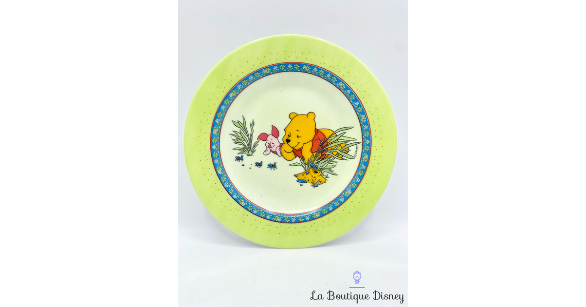 Assiette Winnie l'ourson Porcinet Disney Luminarc vert blanc fourmis ...