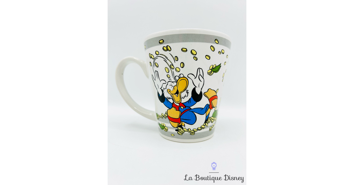 Tasse Oncle Picsou Rapetou Disney mug blanc argent pièces monnaie ...