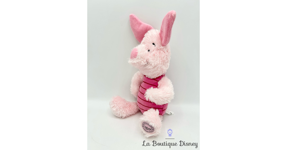 Peluche Porcinet Disney Store cochon rose Winnie l'ourson écusson 28 cm ...