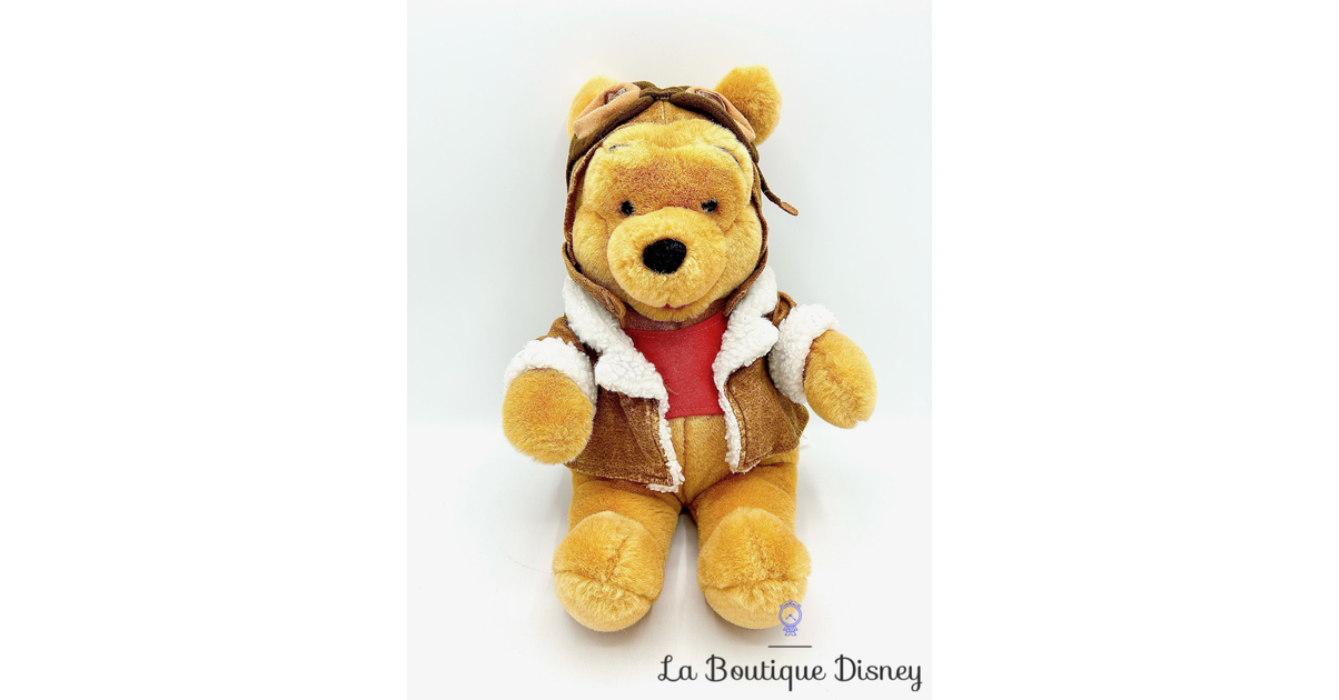 Peluche Winnie l'ourson Aviateur Disney Store Pooh High Flyers lunettes ...