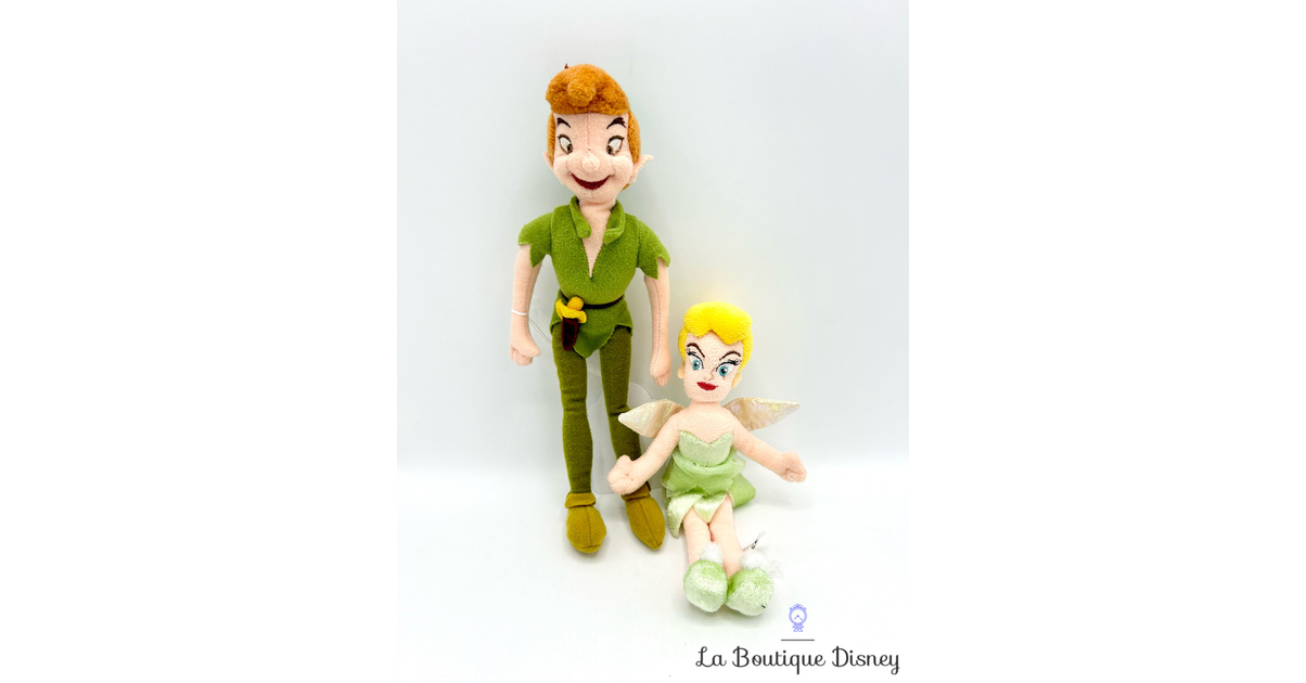 Peluches Peter Pan Fée Clochette Disney Store vintage mini poupées 25 ...