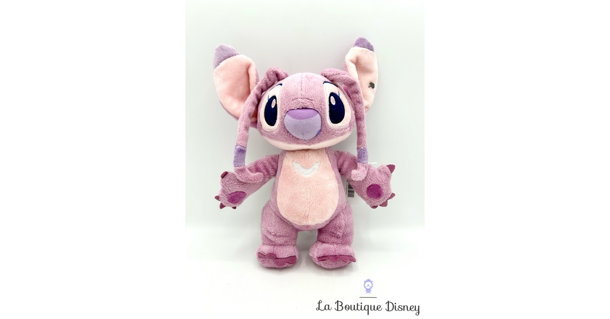 Peluche Angel Disney Store 2022 Lilo et Stitch rose violet debout 28 cm ...