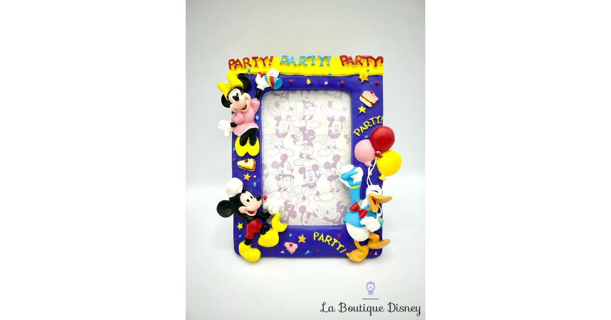 Cadre photo Mickey Minnie Donald Party Disney résine vintage fête ...