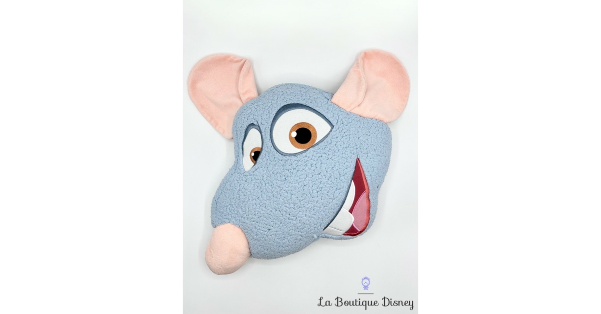 Coussin Rémy Ratatouille Disney Store oreiller visage bleu relief 3D ...