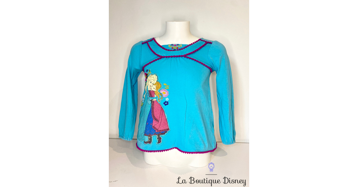 Sweat Anna et Elsa La reine des neiges Disney Store taille 5-6 ans bleu ...