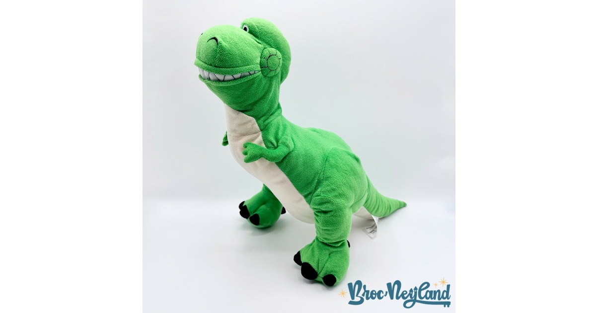 Peluche Rex Toy Story Disney Store 2013 dinosaure vert écusson 35 cm ...