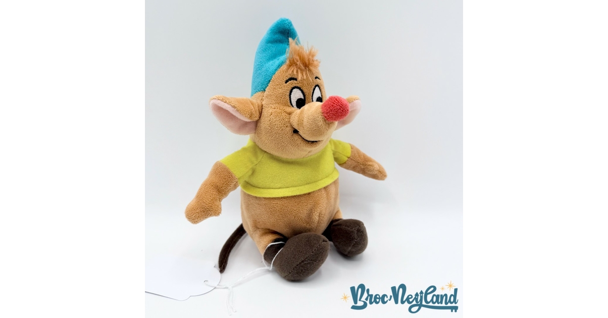 Peluche Gus Gus souris Cendrillon Disney Famosa tee shirt jaune 18 cm ...