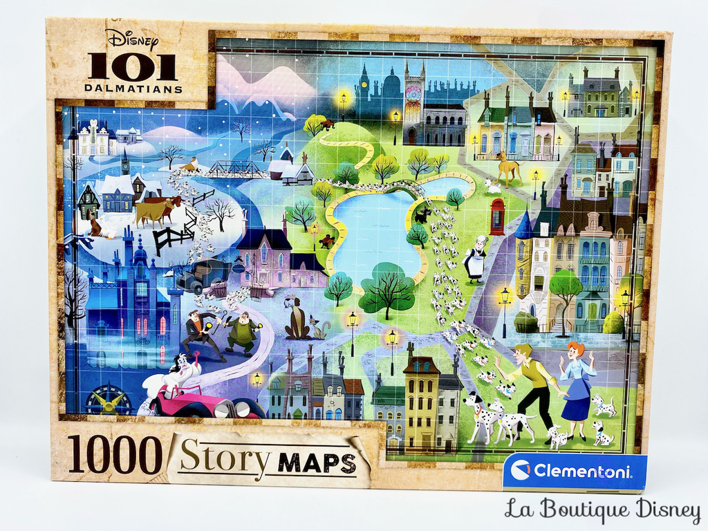 Puzzle 1000 Pièces Story Maps 101 Dalmatians Disney Clementoni N°39665 ...