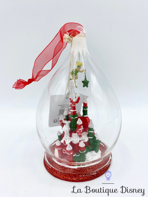 Boule Noël Château Fée Clochette Disneyland Paris Disney rouge vert ...