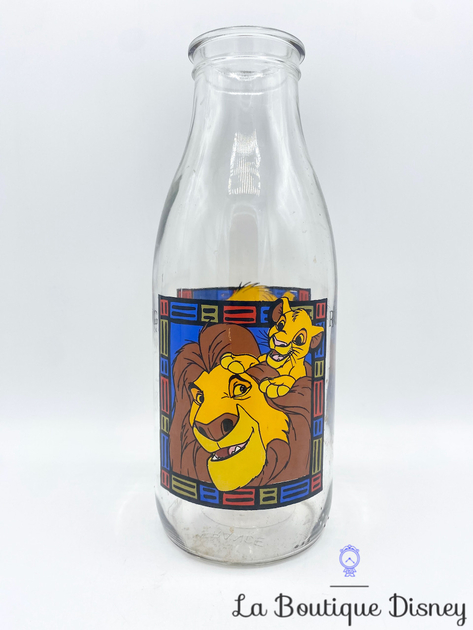 Carafe Le roi lion Disney vintage bouteille verre The Lion King Mufasa ...