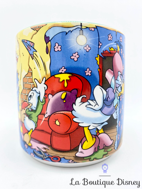 Tasse scène Daisy Donald Riri Fifi Loulou travaux Disney Store mug Walt ...