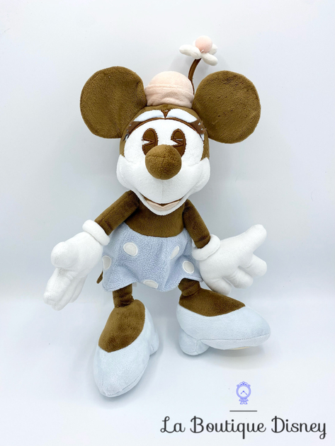 Peluche Minnie Mouse Disneyland Paris Disney style vintage marron bleu ...