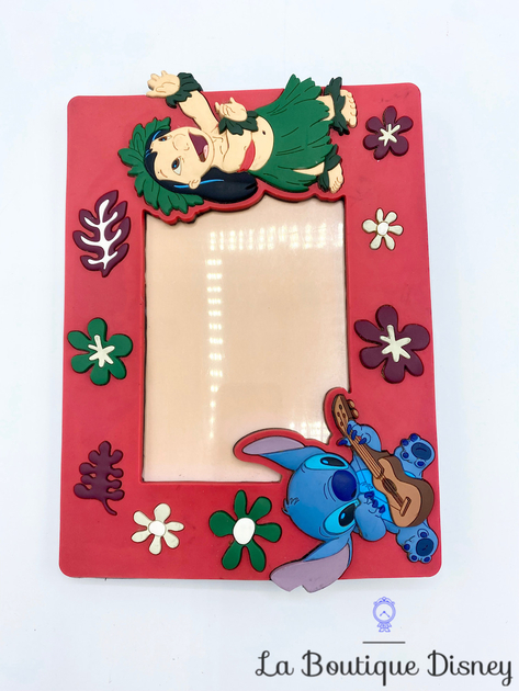 Cadre photo Lilo et Stitch Disney plastique rouge danse fleurs guitare ...
