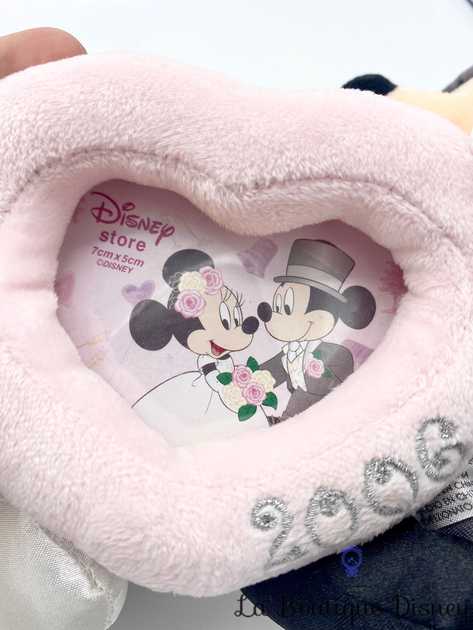 Cadre photo peluche Mickey Minnie mariage Disney Store 2006 mariés ...